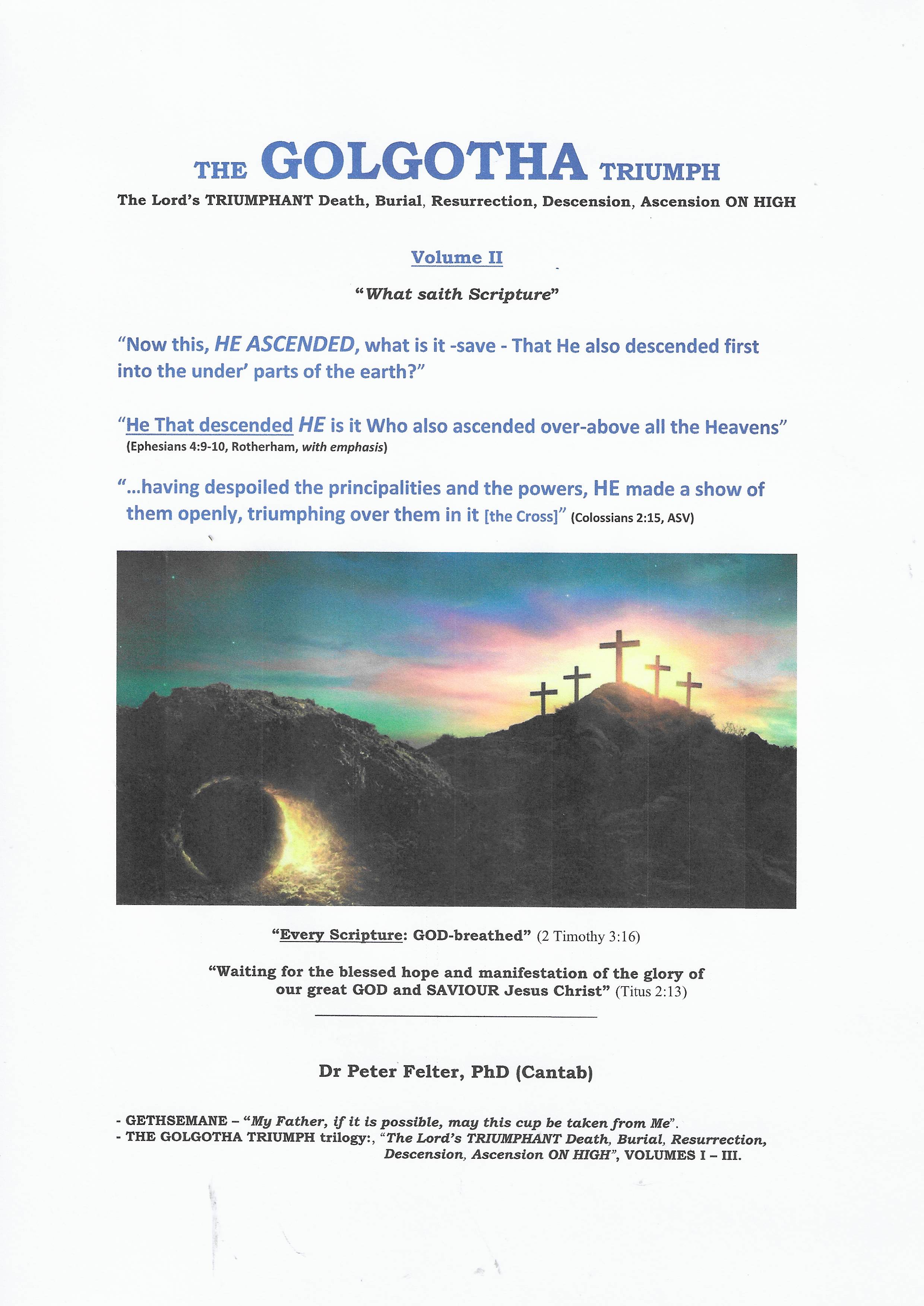 The Golgotha Triumph - Volume 2 – The Open Bible Trust